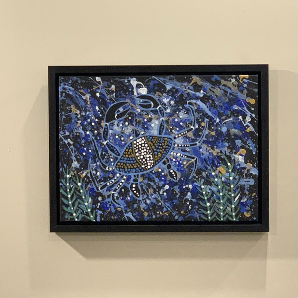 New Aboriginal Art on Canvas Turtle Dreaming Acrylics on Canvas Comes ...