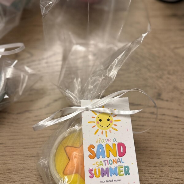 Have A Sand-sational Summer Tag, End of School Year Favor Tag Template ...
