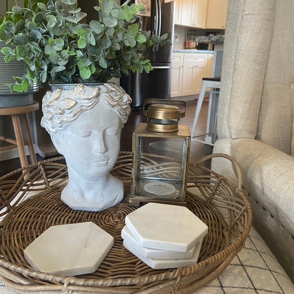 Personalized Greek Goddess Head Planter: Cement Woman Bust Face Pot ...