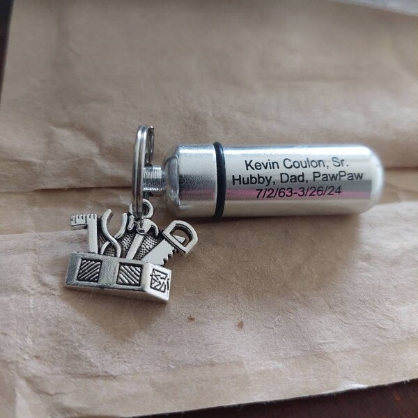 Lovely Natural Walnut Cremation Urn / Scattering Tube Fits in Pocket ...