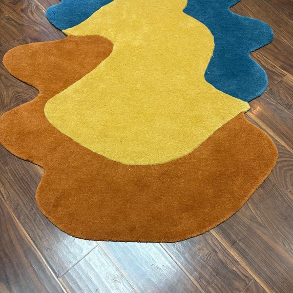 Melting Heart Rug, Red Splash Heart Rug, Irregular Shape Love Inspired ...