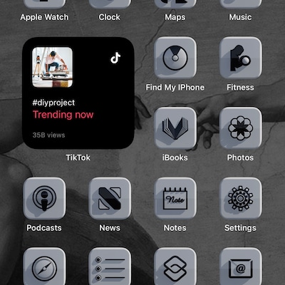 AMETAL Theme App Icon Set Custom Icons for iPhone and Android - Etsy