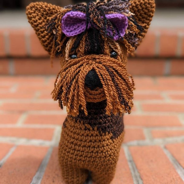 Yorkshire Terrier Yorkie Dog Amigurumi Crochet Pattern: Step-by-step ...