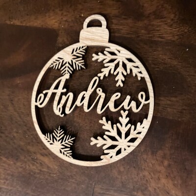 Personalized Christmas Ornaments Personalized Custom Bauble Laser Cut ...