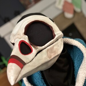 Raven Bird Skull Corvus Bone Skull Mask Movable Moving Hinge Jaw 3D ...