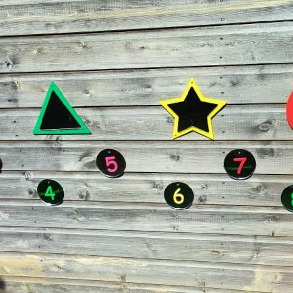 Set of ACRYLIC Sensory Mirrors, Shapes, Triangle, Square, Circle, Star ...