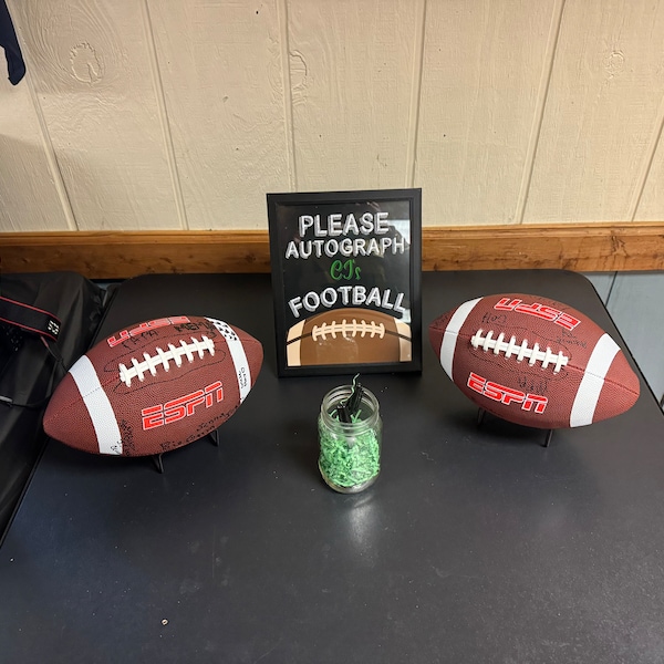 Editable Football Autograph Sign for Baby Shower - Etsy