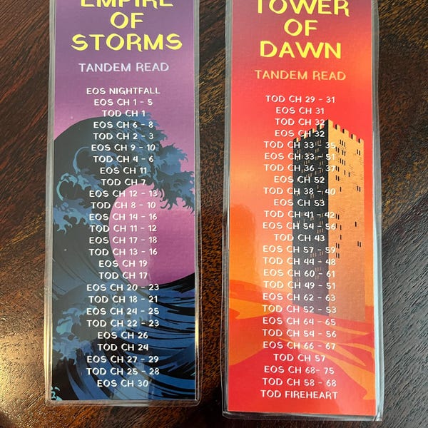 ONE Throne of Glass Tandem Read Bookmark - Double Sided - TOG Book Mark ...