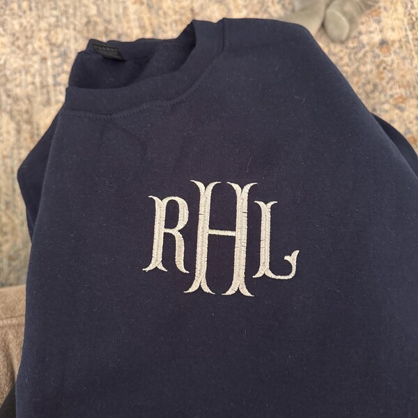 Monogrammed Sweatshirt ~ Monogram Crewneck Sweater Personalized ~ Gifts ...