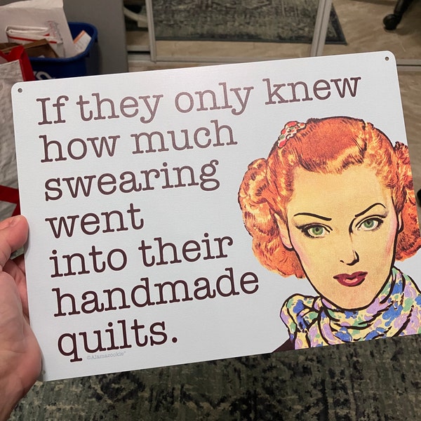 Funny Craft Room Wall Decor | Metal Sign | Gifts for Quilters ...