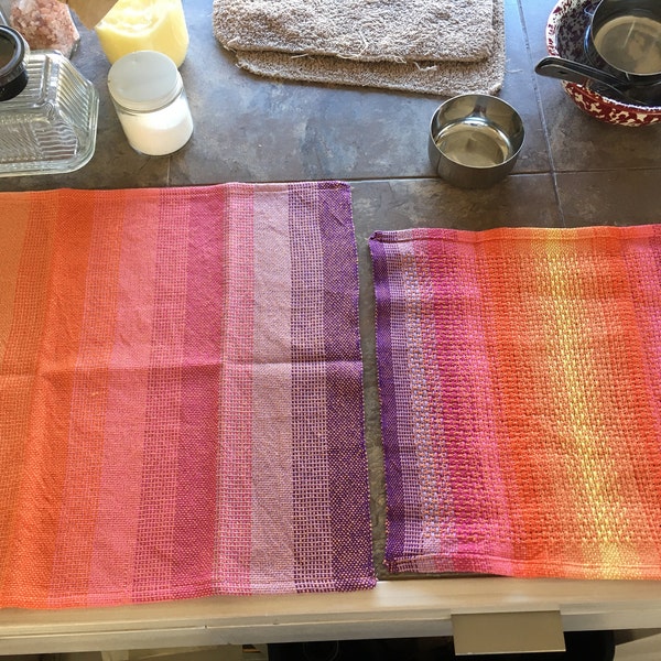 Handwoven Table Runner, Cotton Tablerunner, 11.5 X 55.5 Woven Runner ...