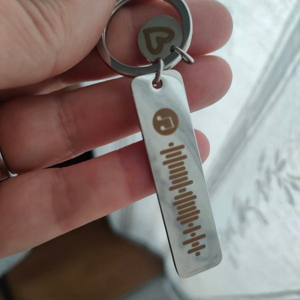 Spotify Music Code Keychain, Music Code Keychains, Personalized Keychain, Song Keyring, Music ...