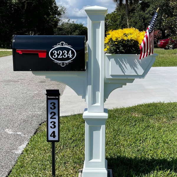 Mailbox Numbers With Fancy Frame Vinyl Decal - Etsy