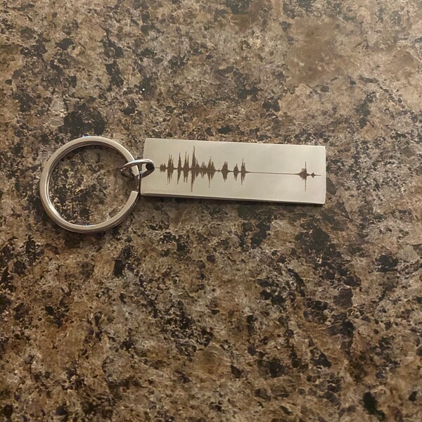 Soundwave Keychain With QR Code, Soundwave Art QR Code, Voice Recording ...