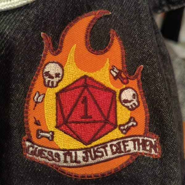 Critical Fail Nat 1 Patch, Iron-on Patch, Dnd Patch, Dungeons and ...