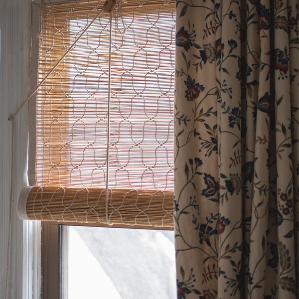 Round Wooden Bamboo Chik Blind Shades Handmade Bamboo Chick Window ...