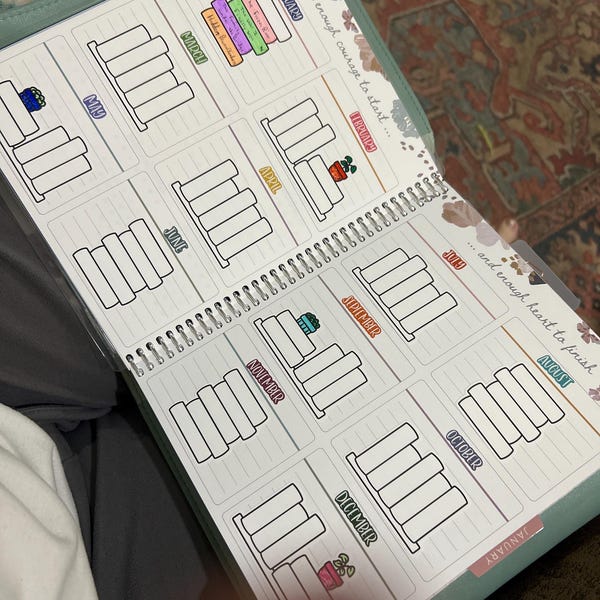 Blank Reading Tracker Sticker Sheet | Bookshelf Tracker Stickers ...