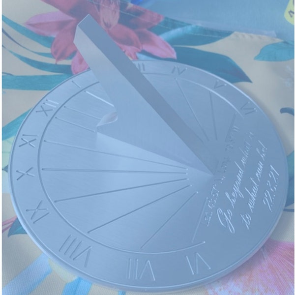 Custom Engraved Unique Sundial - Circular, Precision Calibrated for ...