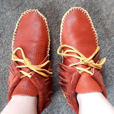 Handmade Moose and Elk Hide Moccasins. - Etsy