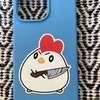 Chicken With a Knife Sticker - Etsy