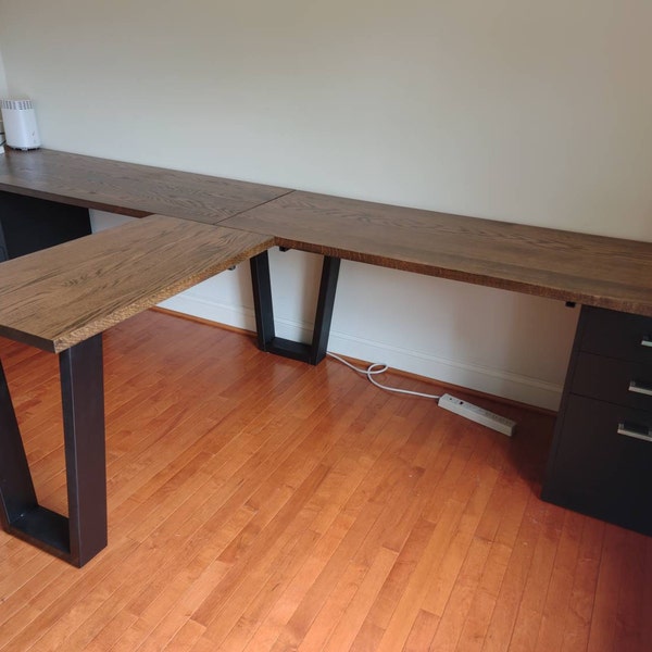 Contemporary T-shaped Desk, 2 Person Desk, Co-working Space - Etsy