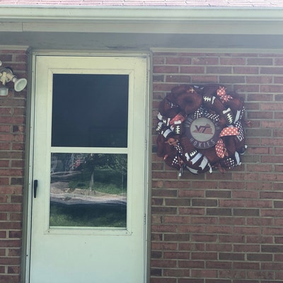 Virginia Tech Wreath, Hokies Wreath, VT Wreath, Hokies Football Wreath ...