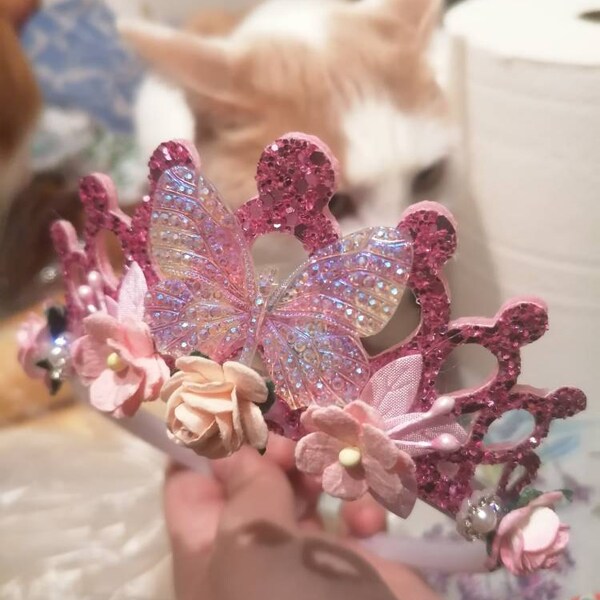 Princess Birthday Tiara, Girls Birthday Tiara, Snowflake Tiara, Blue ...