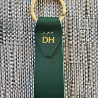 Vintage Leather Hotel Key With Brass Oval Key Ring, Personalized ...