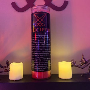 Lucifer Invocation Candle Lord of Ascending Flame fixed - Etsy