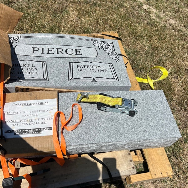 Granite Cemetery Marker - Monument Grade Granite. Multiple Design ...