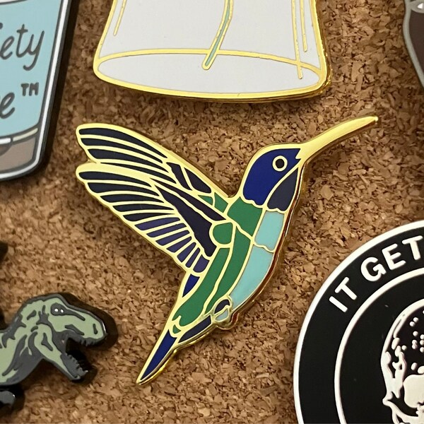 Hummingbird Enamel Pin - Bird Enamel Pin- Enamel Lapel Pin - Etsy