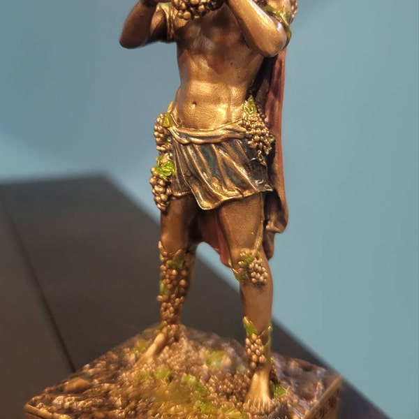 Vintage Dionysus Mini Statue - Small Hand-painted Ancient Greek God of ...