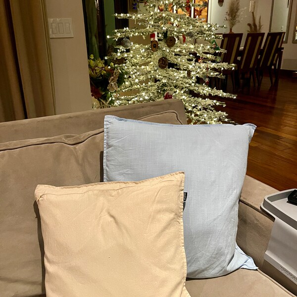 Multiple Colors Washed Linen Decorative Pillow Cover With Invisible ...