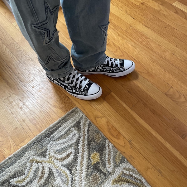 Personalized High-top Converse Shoe (tribute, Birthday, Rest in Peace ...