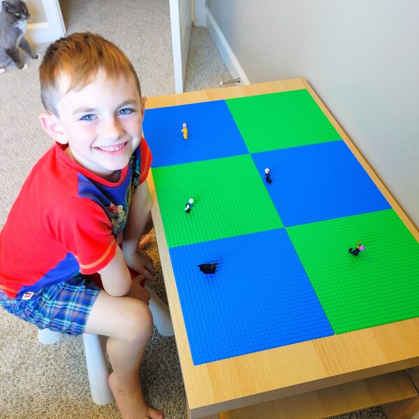 Building Block Table 35" by 21" With Storage Shelf(custom Color Options ...