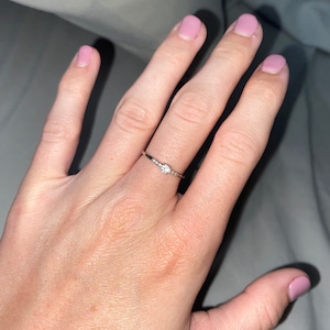 Womens Small Promise Ring Simple Promise Ring Dainty Gold | Etsy