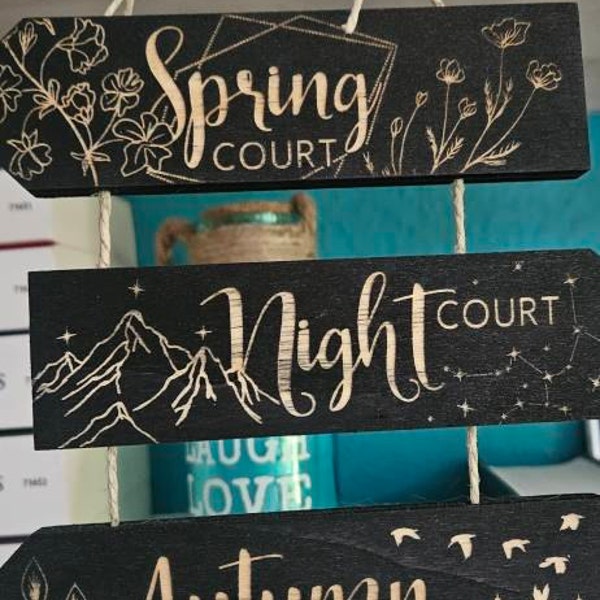 ACOMAF Wooden Signs, Laser Engraved, Inspired by the Spring Court ...