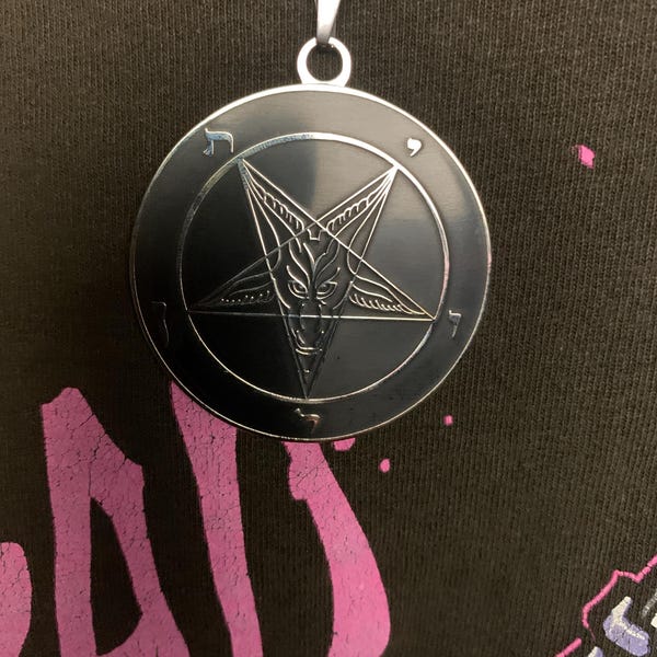 Large Sigil of Baphomet Pendant (bessy Version - Stainless Steel ...