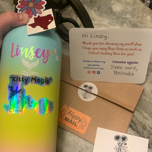 Merry Font Personalized Name Decals Custom Holographic Vinyl | Etsy