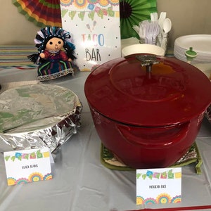 Taco Bar Party Sign Fiesta Party Sign Fiesta Food Station Sign Fiesta ...