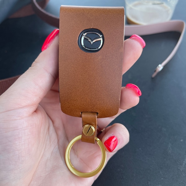 Mazda Series Leather Key Fob Cover Mazda 3, CX-30, CX-5, Mazda 6 - Key ...