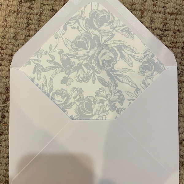 Envelope Liner Template Floral Envelope Pattern Bundle Wedding Envelope ...