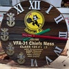 Navy Chief Mess Clock Made From Solid Wood With High Torque Mechanism ...
