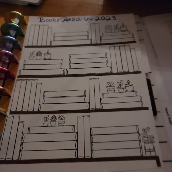 Printable Book Shelf for HP- 50 Books - Etsy