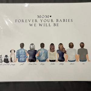 Personalized Wall Art, Mom Gift From Daughter, Custom Mother Son Print ...