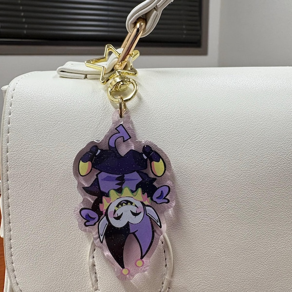 Jevil Deltarune Glitter Keychain - Acrylic Epoxy Charm 2.5in. - Etsy