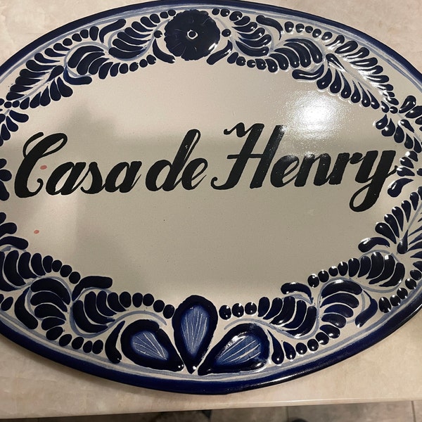 Personalized Talavera Tile Sign, Authentic Mexican Decor, Housewarming ...
