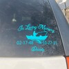 In Loving Memory Fisherman in Boat Vinyl Decal Name Dates Custom ...