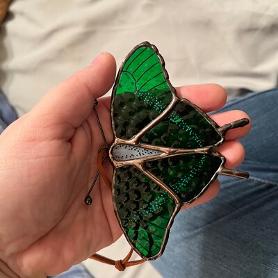 Blue Butterfly Stained Glass Butterfly Glass Wings - Etsy