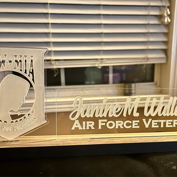 Air Force Interchangable Name Plate and Rank. Perfect Addition to Any ...